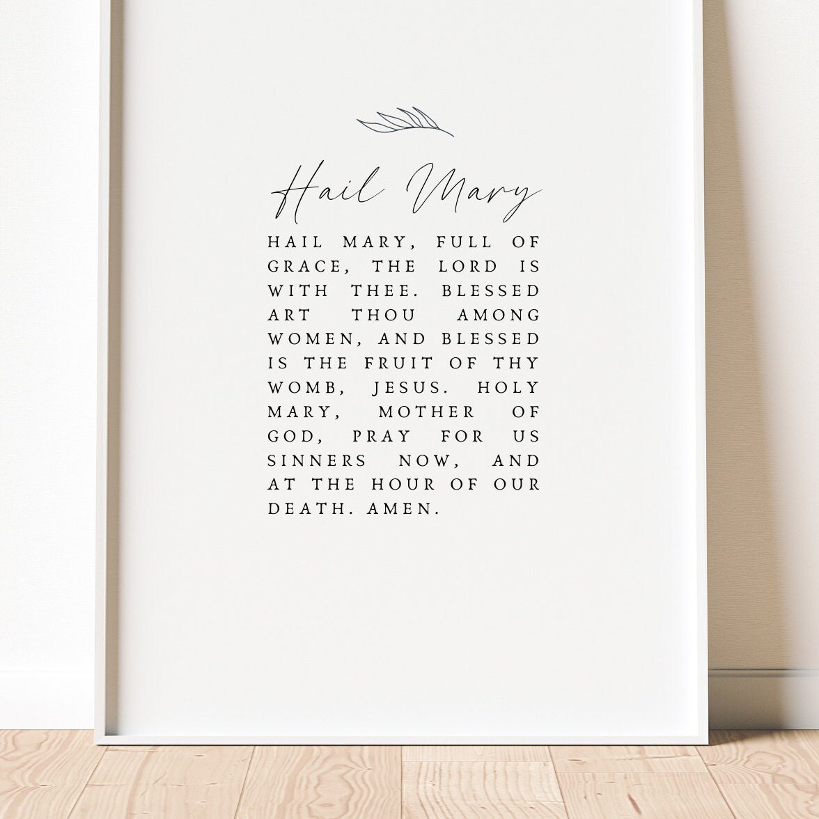 Hail Mary Wall Art Rosary Prayer Mother Mary Wall Art - Etsy Israel