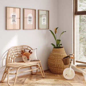 Kids Bible Verse, Scripture Poster Boho Wall Art, Church Sunday School ...