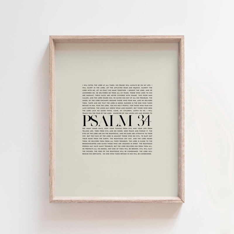 Psalm 34 - Etsy
