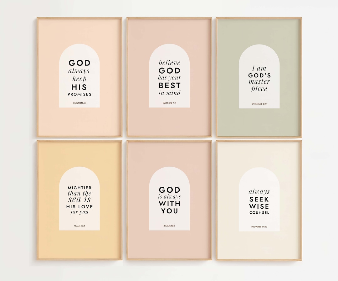 Kids Bible Verse, Scripture Poster Boho Wall Art, Church Sunday School ...