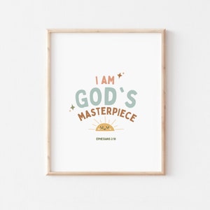 Kids Bible Verse Wall Art, Sunday School Decor, Christian Education ...