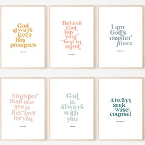 Kids Bible Verse Wall Art, Sunday School Decor, Christian Education ...