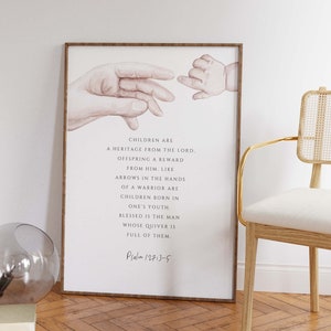 Psalm 127:3-5 Children Are a Gift of the Lord Bible Verse Children ...