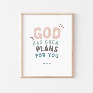 Kids Bible Verse Wall Art, Sunday School Decor, Christian Education ...