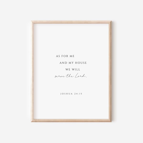 As for Me and My House We Will Serve the Lord - Etsy