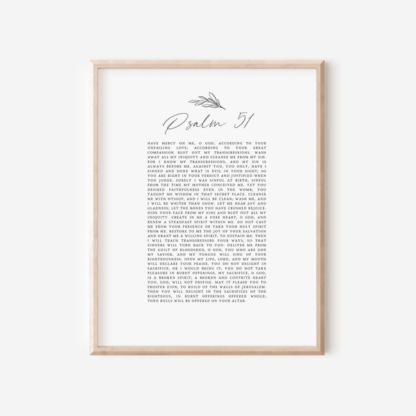 Psalm 51 - Etsy