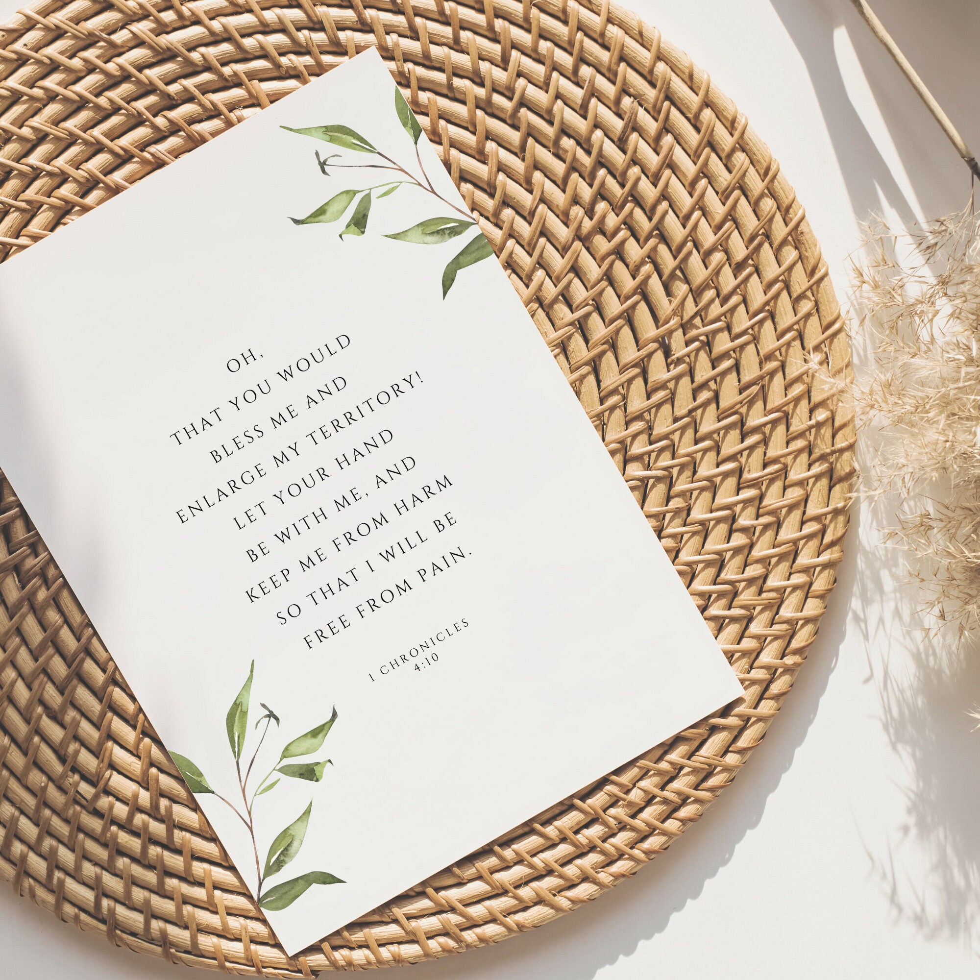 Prayer of Jabez 1 Chronicles 4:10 Lord Bless Me and Enlarge | Etsy