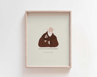 St Padre Pio Quote Printable Wall Art Catholic Print St Padre Pio ...