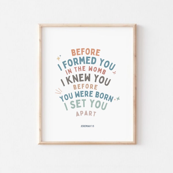 Jeremiah 1 5 - Etsy