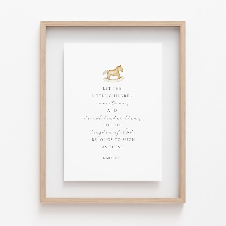 Mark 10:14 Let the Little Children Come to Me Bible Verse - Etsy