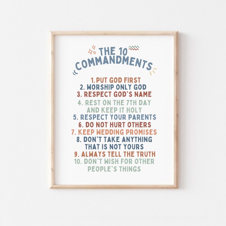 Books of the Bible 10 Ten Commandments Church Sunday School - Etsy
