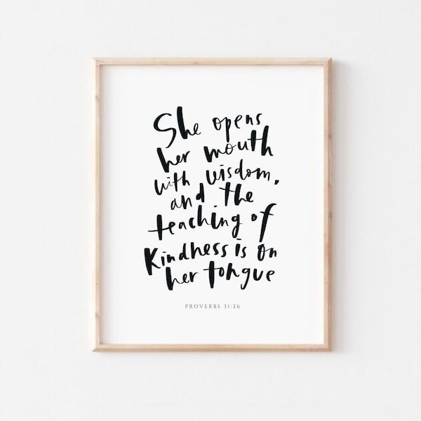 Proverbs 31 26 - Etsy