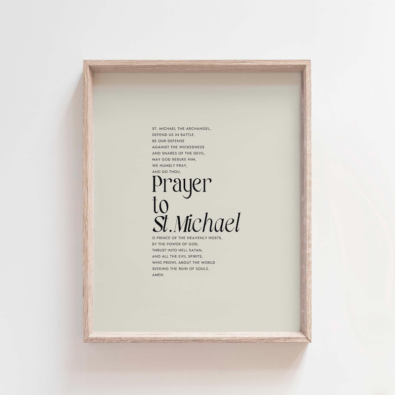 St Michael Picture Framed - Etsy