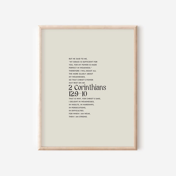 2 Corinthians 12 9 - Etsy