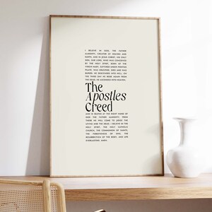Apostles Creed Prayer Art: Catholic Home Decor (digital Download) - Etsy