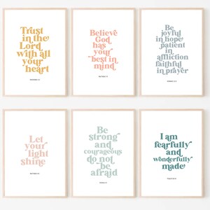 Kids Bible Verse Wall Art, Sunday School Decor, Christian Education ...