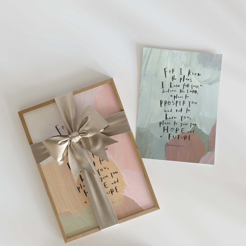 Jeremiah 29:11 Digital Art Print, Inspirational Bible Verse Wall Art ...