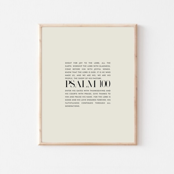 Psalm 100 - Etsy