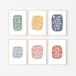 Kids Bible Verse Wall Art Sunday School Decor Christian - Etsy