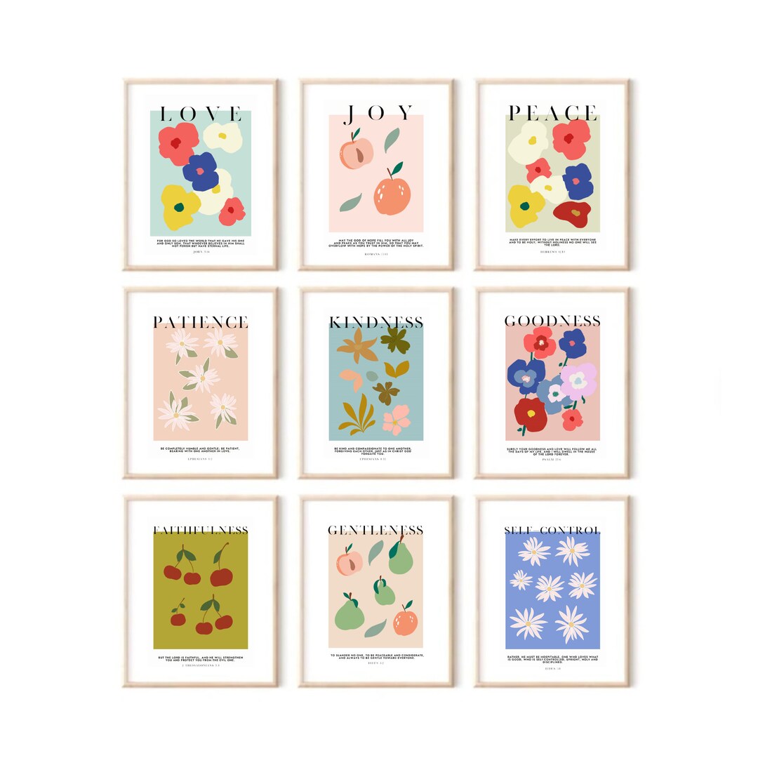 Galatians 5:22-23 Fruit of the Holy Spirit Modern Flower Gallery ...