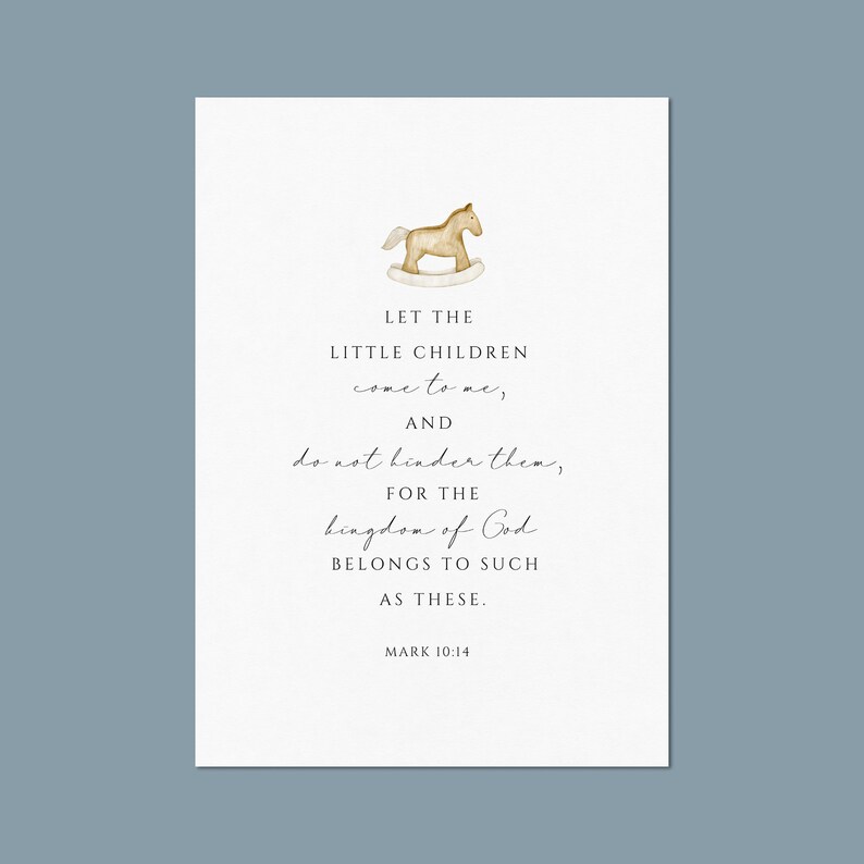 Mark 10:14 Let the Little Children Come to Me Bible Verse - Etsy