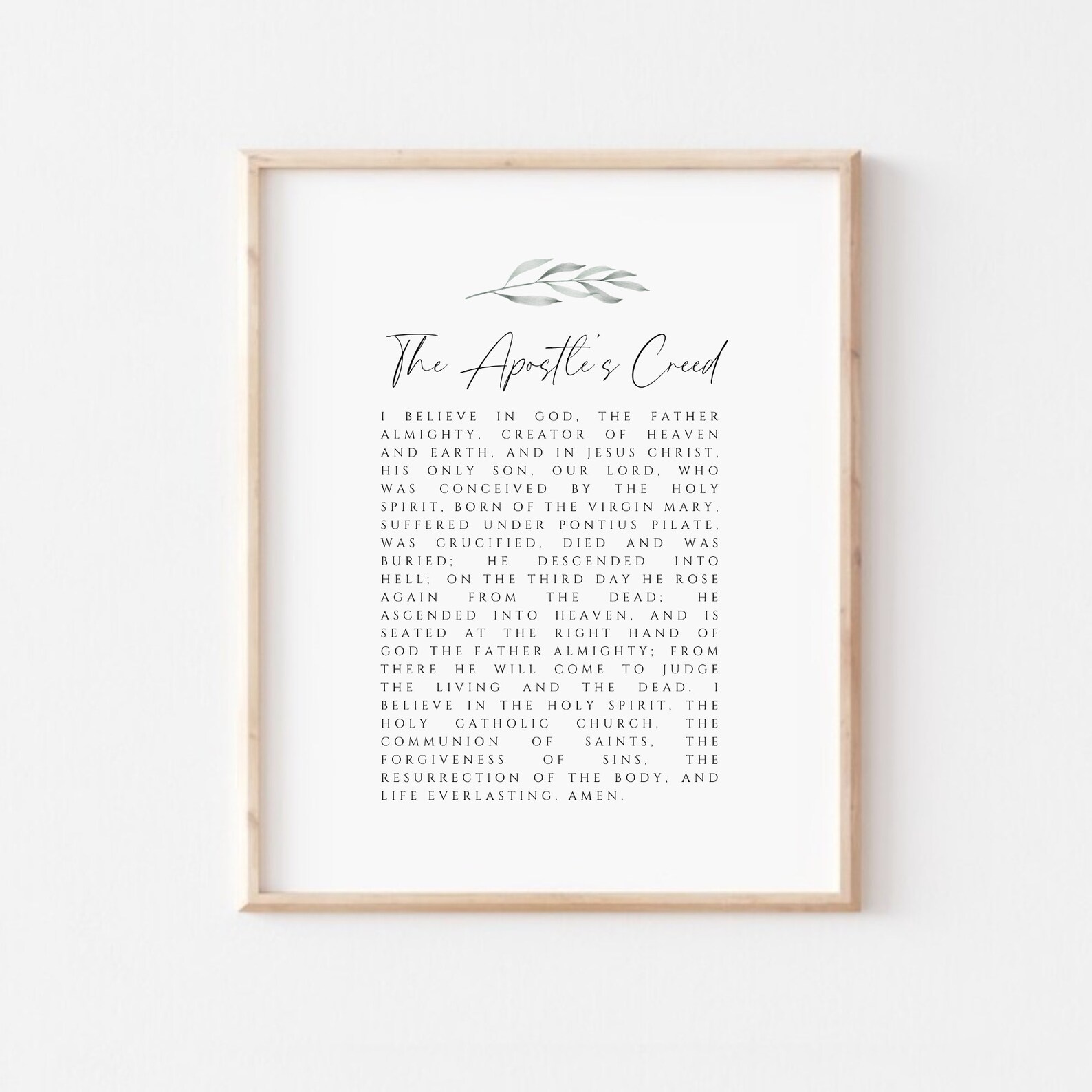 The Apostles Creed Prayer Wall Art Apostles Creed Print - Etsy Canada