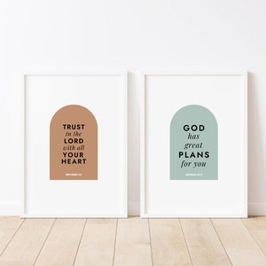 Kids Bible Verse, Scripture Poster Minimalist Wall Art, Church Sunday ...