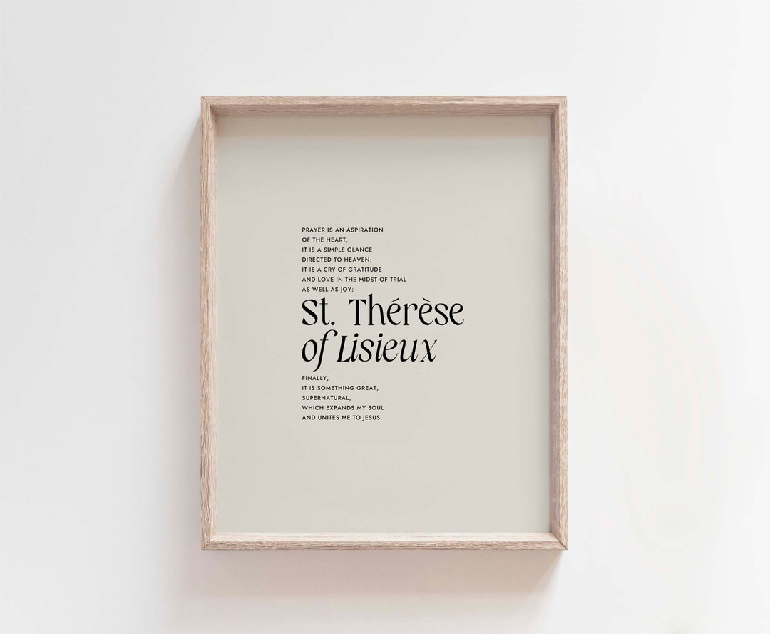 St. Thérèse of Lisieux Quote Print: Catholic Faith Decor (digital ...
