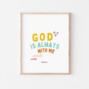 Kids Bible Verse Wall Art, Sunday School Decor, Christian Education ...
