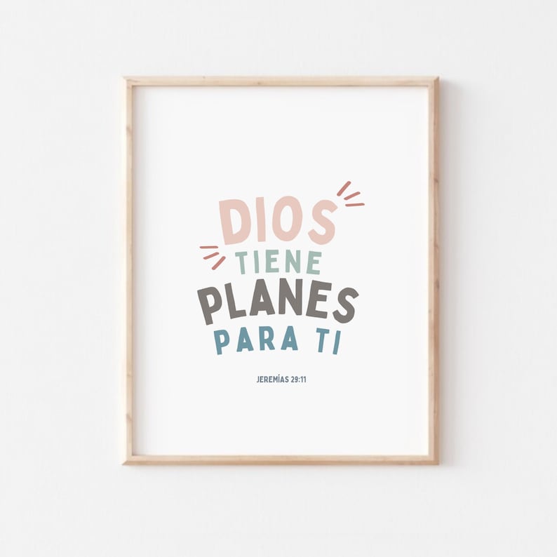 Spanish Kids Bible Verse Wall Art Scripture Posters Church - Etsy