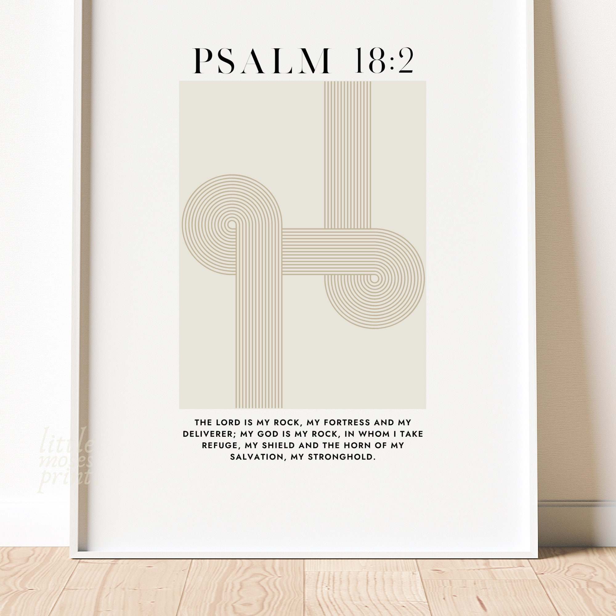 Psalm 18:2 Printable Bible Verse Wall Art, Christian Digital Download ...