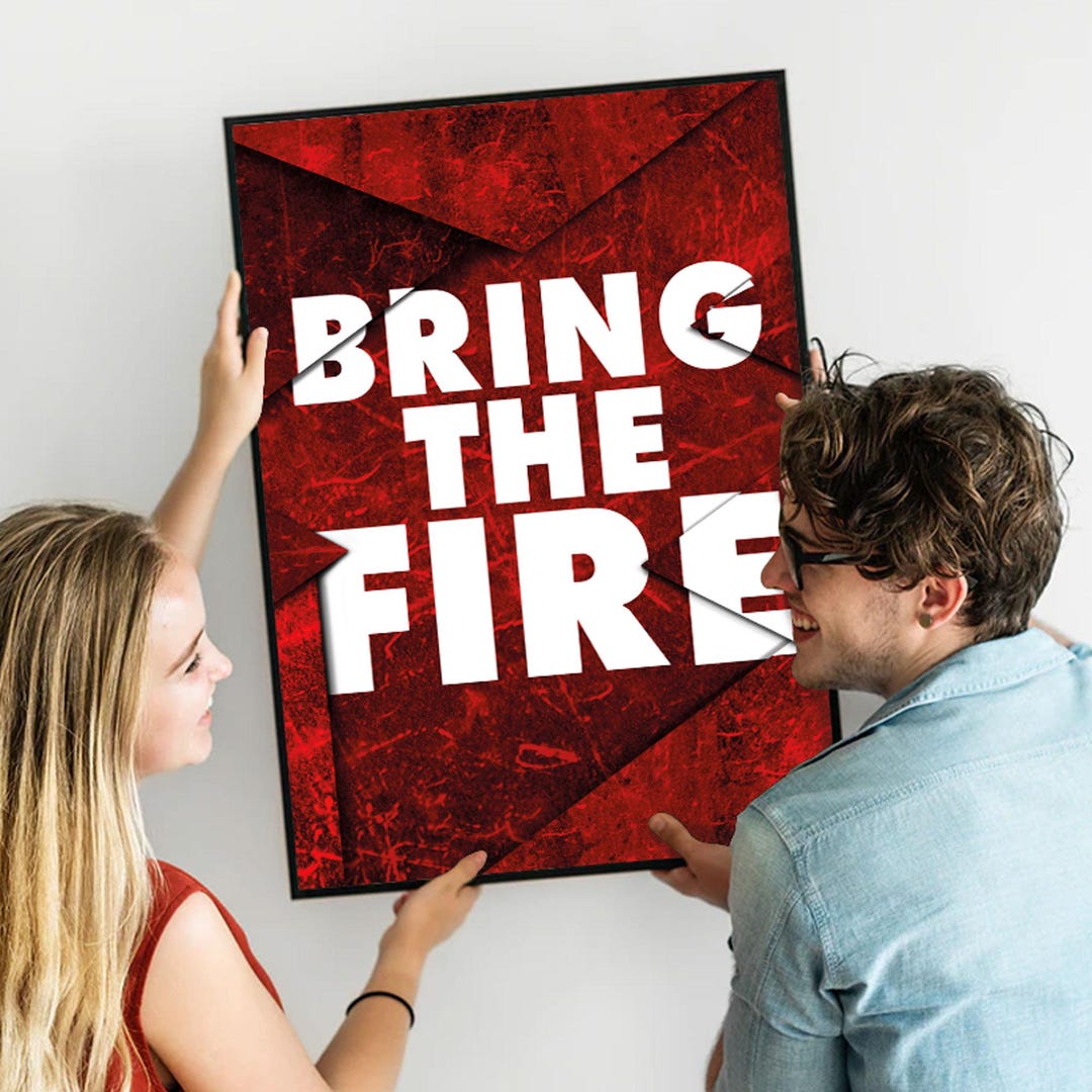 MTG Poster, Bring the Fire, Game Room Decor, Magic the Gathering Wall ...