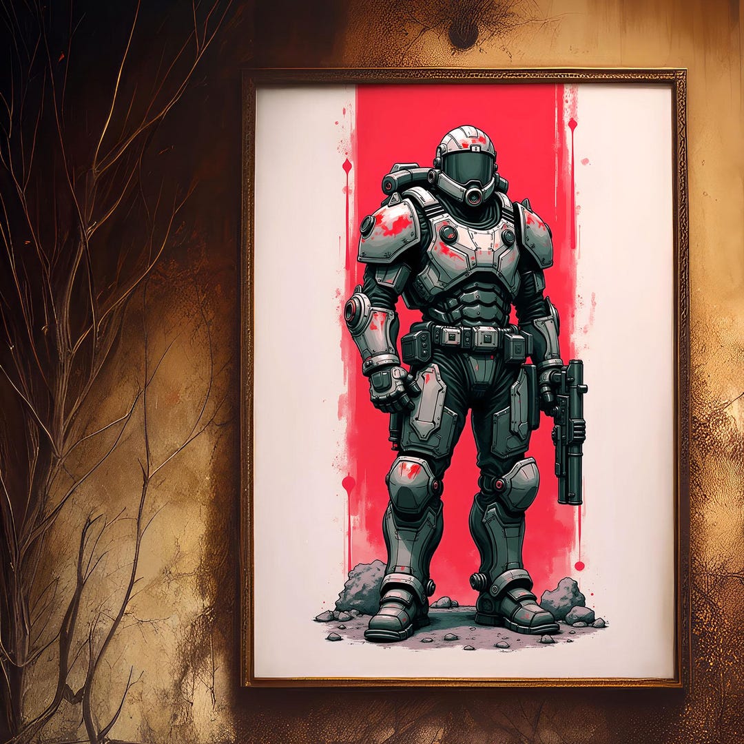 Fallout-inspired Power Armour Digital Art Download Fallout Fan Art - Etsy