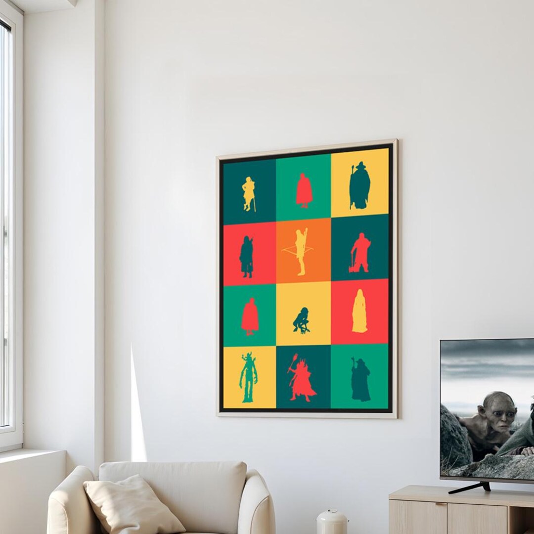 Lord of the Rings-inspired Pop Art Poster, LOTR Home Decor, A Unique ...