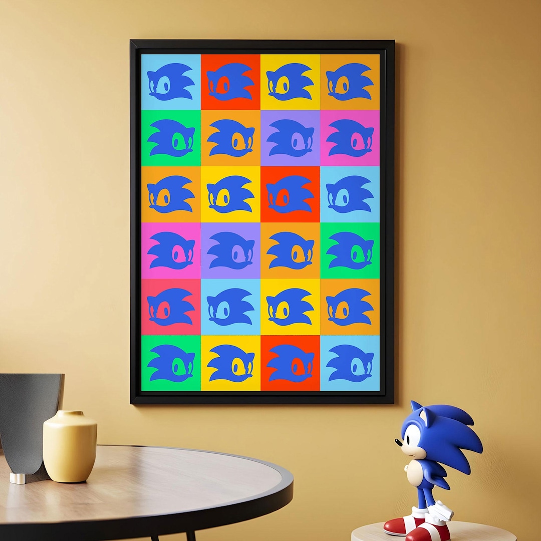 Sonic the Hedgehog Poster, Retro Gaming-inspired Wall Decor, Game Room ...