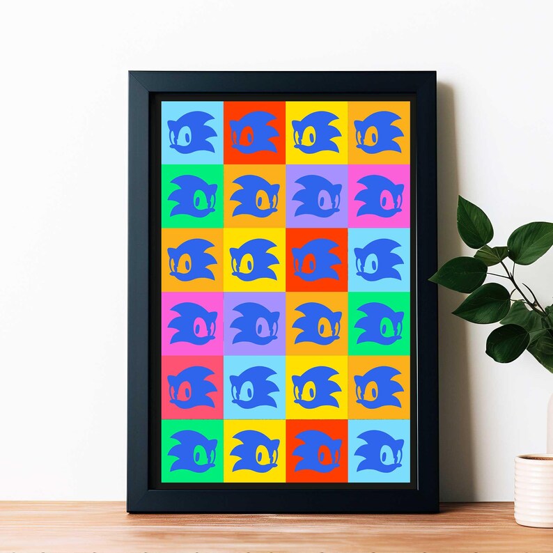 Sonic the Hedgehog Poster, Retro Gaming-inspired Wall Decor, Game Room ...