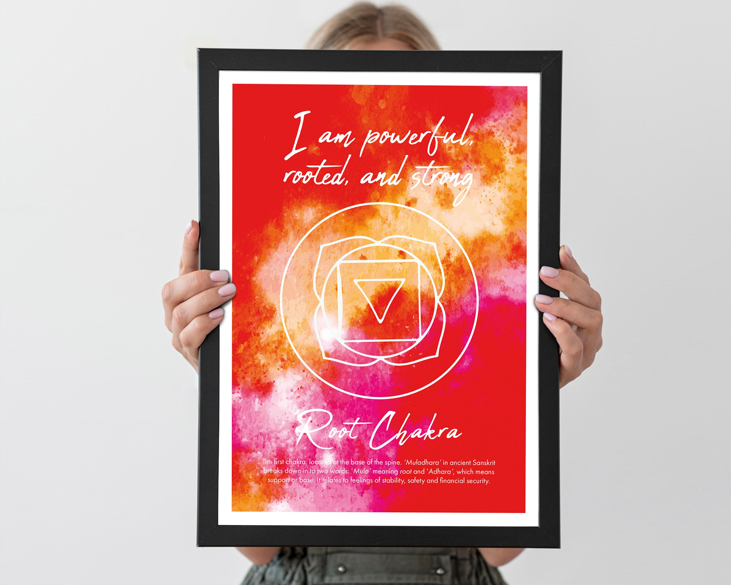 Root Chakra Printable Art First Chakra Spiritual Gift | Etsy