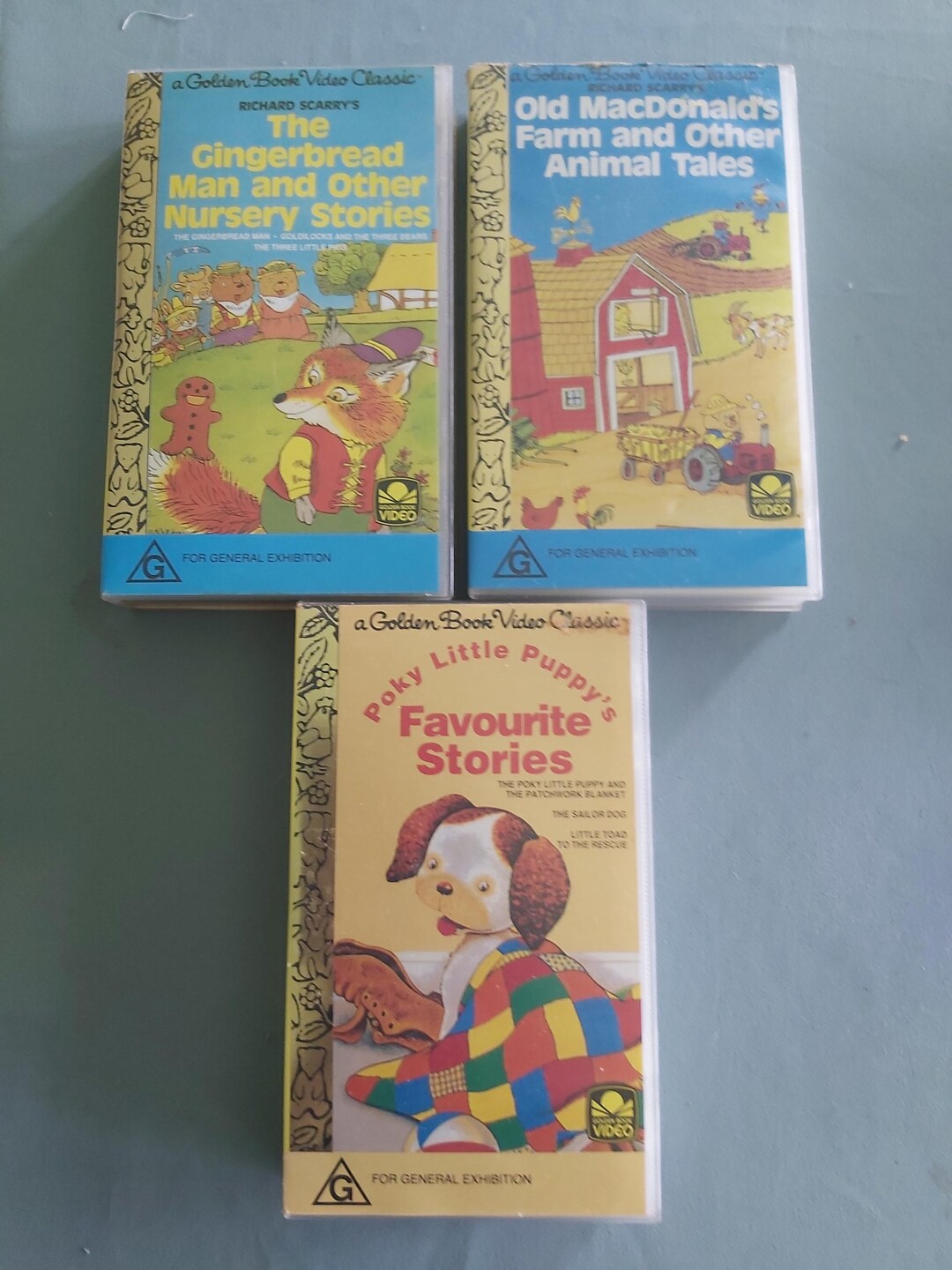 Golden Book Video Classic VHS Tapes: Poky, Gingerbread, Old Macdonald ...