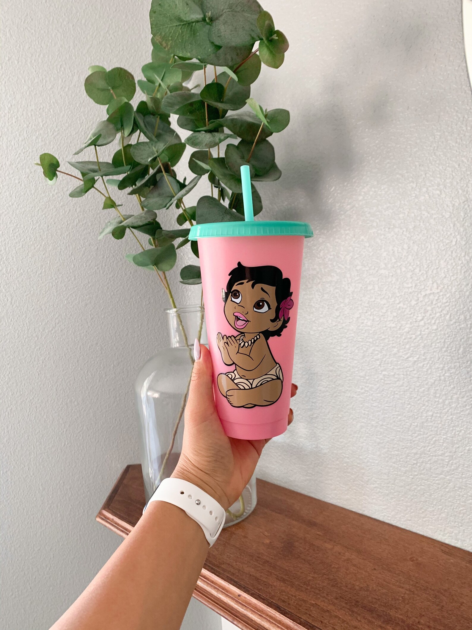 Moana Cold Cup Tumbler Baby Moana Cup Baby Moana Cold Cup | Etsy