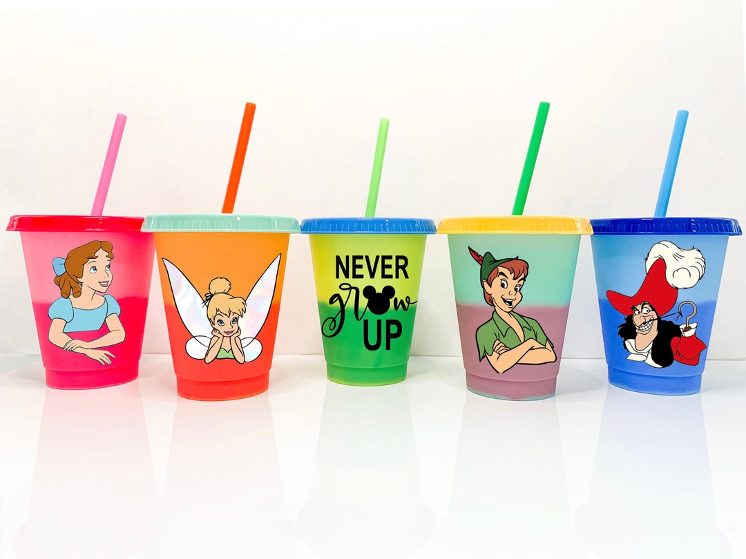 Color Changing Cold Cup Peter Pan Cup Custom Kids Cup Tinkerbell Cup ...
