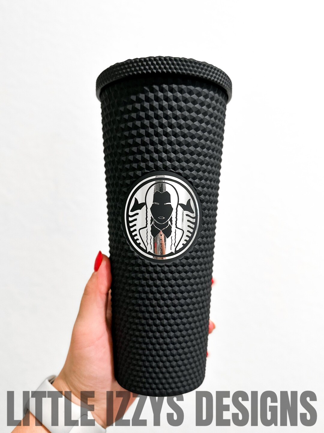 Wednesday Addams Cup, Netflix Wednesday, Studded Tumbler, Starbucks ...