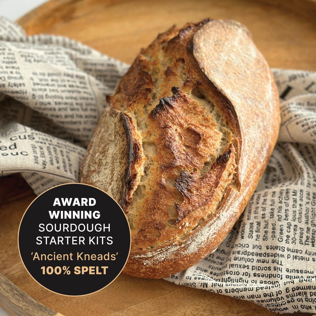 100% Spelt Sourdough Starter Kit + Bread Recipe. ORGANIC. Artisan Dry ...