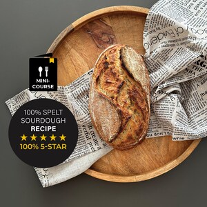 100% Spelt Sourdough Bread Recipe White, Whole Grain/wholemeal Spelt ...