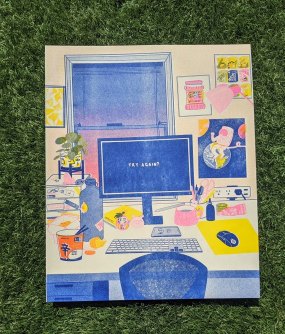 6am Club 11x14 Risograph Print - Etsy