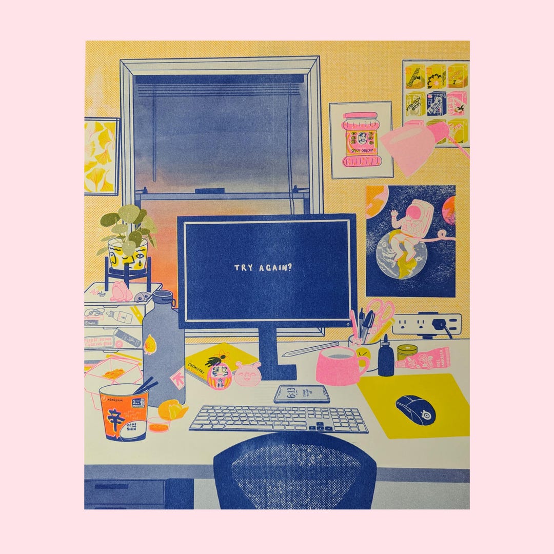 6am Club | 11"x14"~ Risograph Print - Etsy