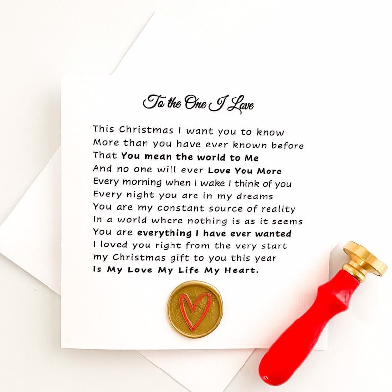 Love Christmas Card - Etsy