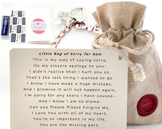 Little Bag of Sorry, Apology Gift, I'm Sorry, Forgive Me, Boyfriend ...
