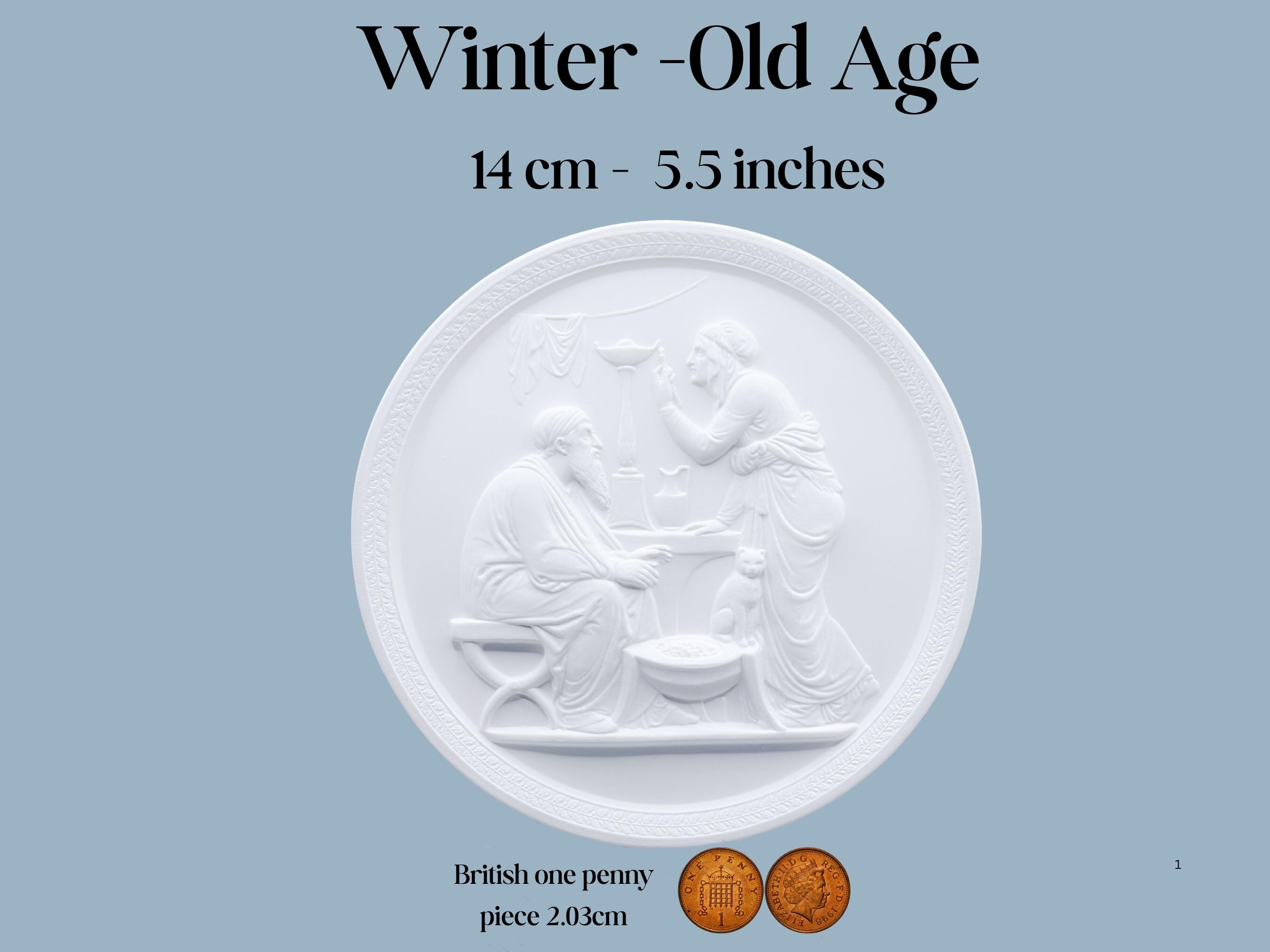 Extra Large Plaster Intaglios, the Four Seasons Plaques, the Ages of ...