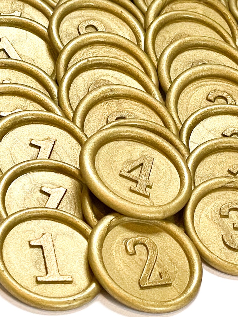 Wedding Seating Plan Table Numbers Wax Seal Stickers Self - Etsy