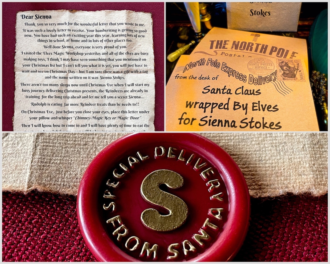 Personalised Letter From Santa Claus, Letter From Santa With Custom Wax ...